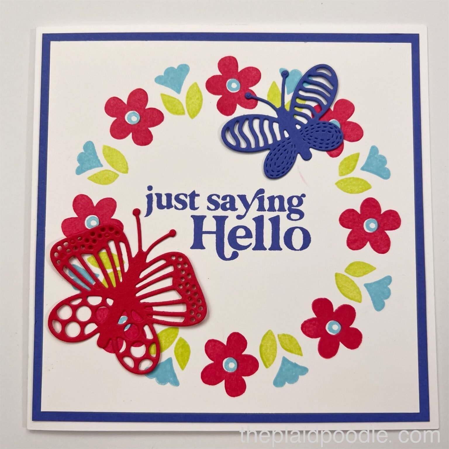 Make a Simply Fabulous Wreath Card | The Plaid Poodle Papercrafting Company